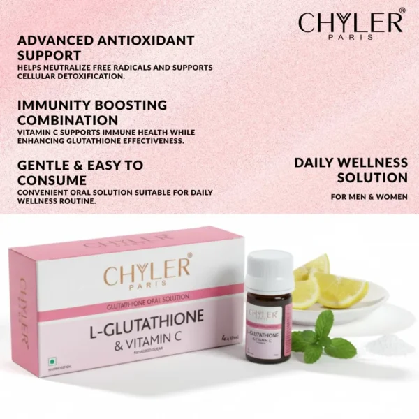 Chyler Paris L-Glutathione Liquid Shots | L-Glutathione with Vitamin C ...