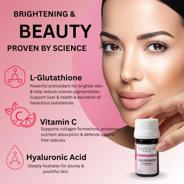 Chyler Paris L-Glutathione Liquid Shots | L-Glutathione with Vitamin C ...